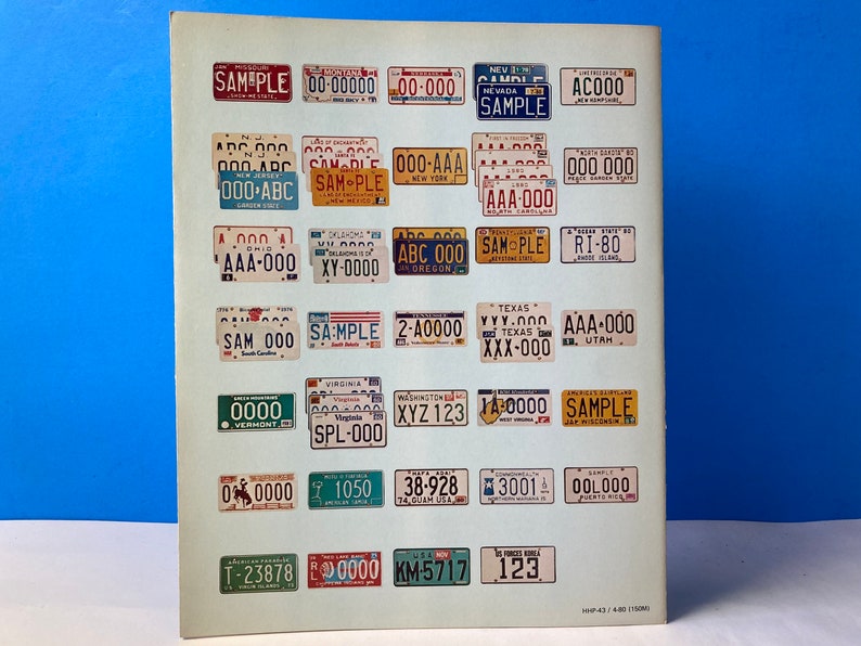 License Plates 1980 Guide - Etsy