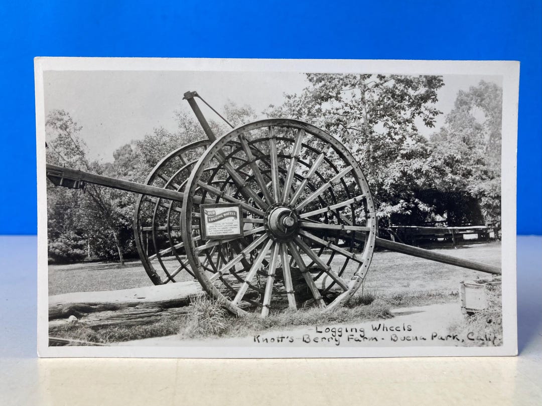 Logging Wheels Knott's Berry Farm Photo Postcard - Etsy