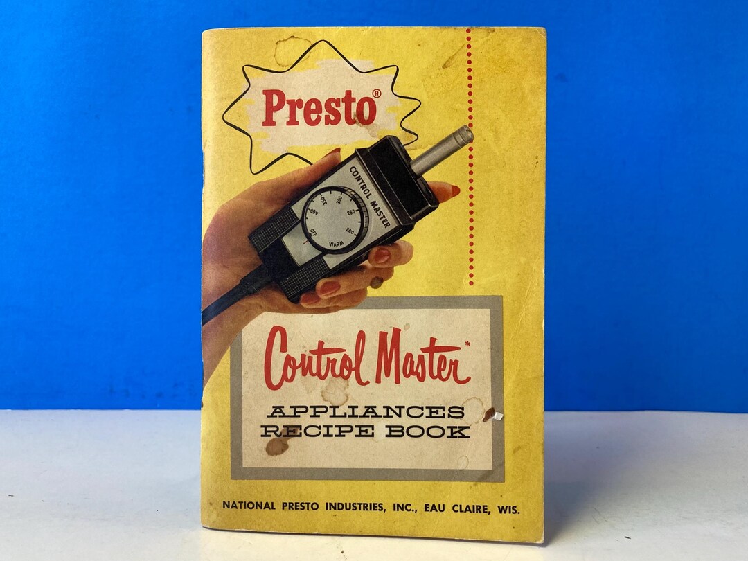 Presto Control Master Appliances Recipe Book 1957 - Etsy
