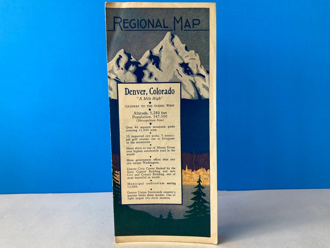 Regional Map Denver Bell Systems - Etsy