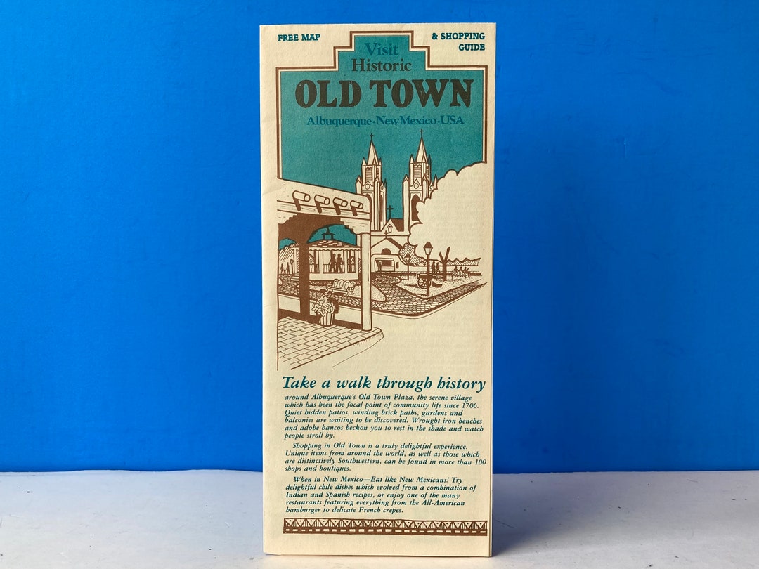 Historic Old Town Albuquerque Brochure Gallup 1989 - Etsy