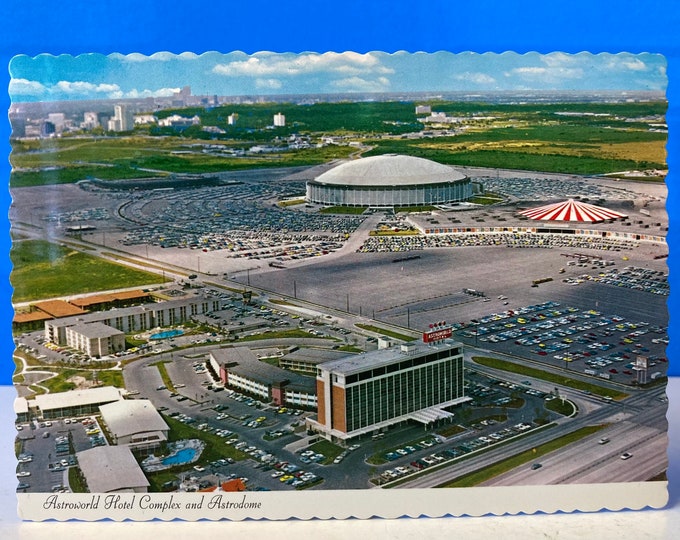 Astroworld Hotel Complex & Astrodome Aerial View Astrocard - Etsy