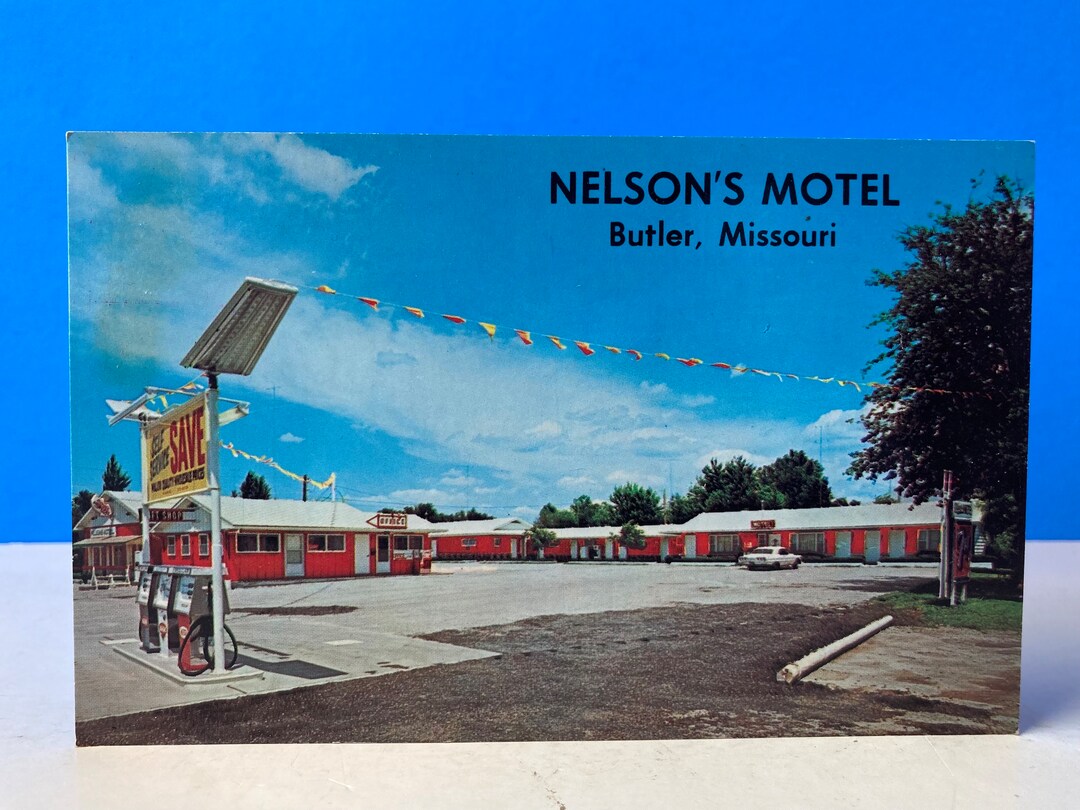 Nelson's Motel Butler MO Postcard - Etsy