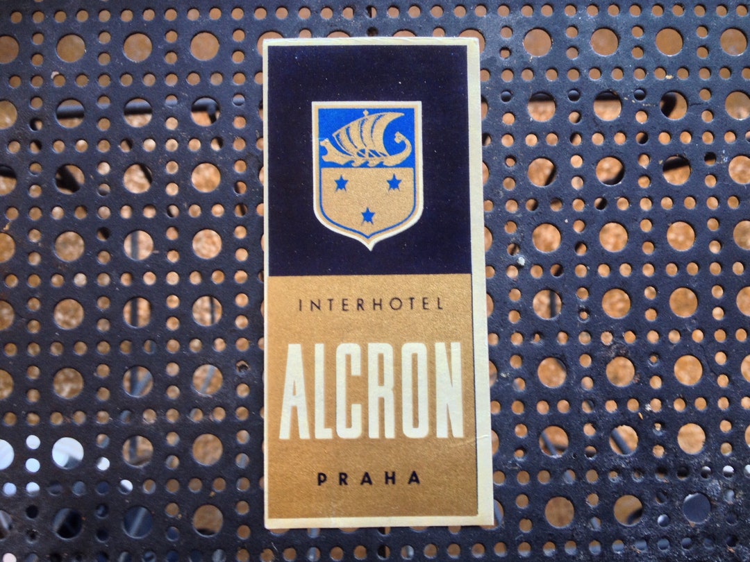 Vintage Interhotel Alcron Praha Decal - Etsy