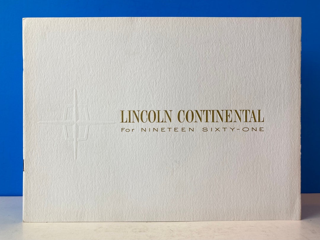 1961 Lincoln Continental Sales Brochure - Etsy