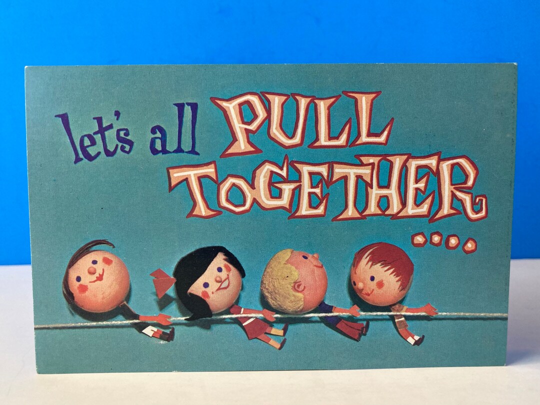 Let's All Pull Together... Sunday School Reminder Postcard - Etsy