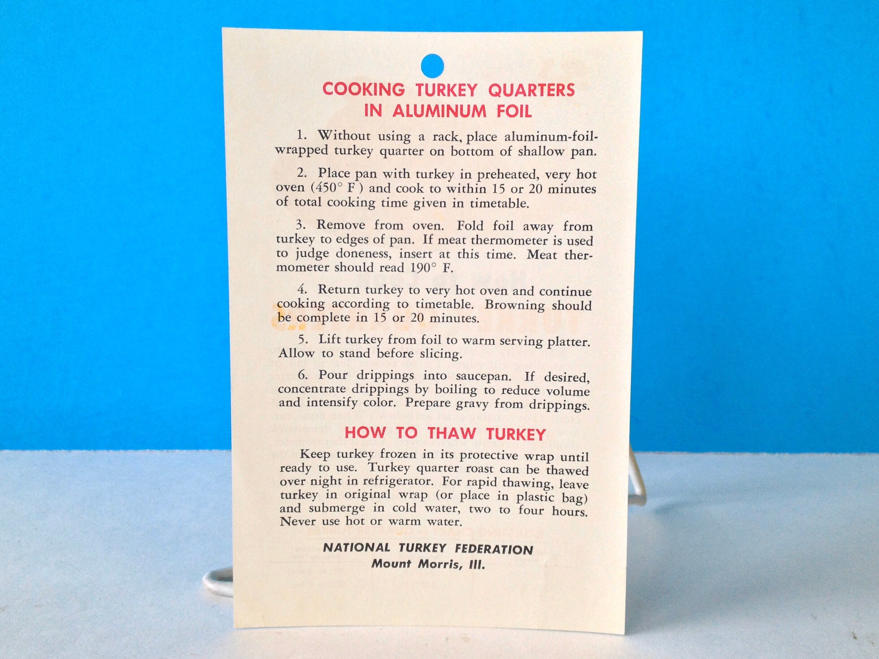 How To Cook Turkey Quarters Leaflet | Etsy