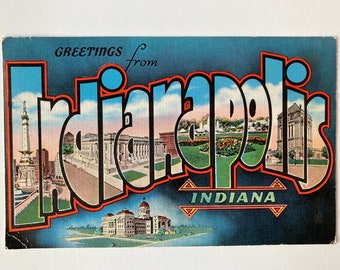 Indianapolis Postcard - Etsy