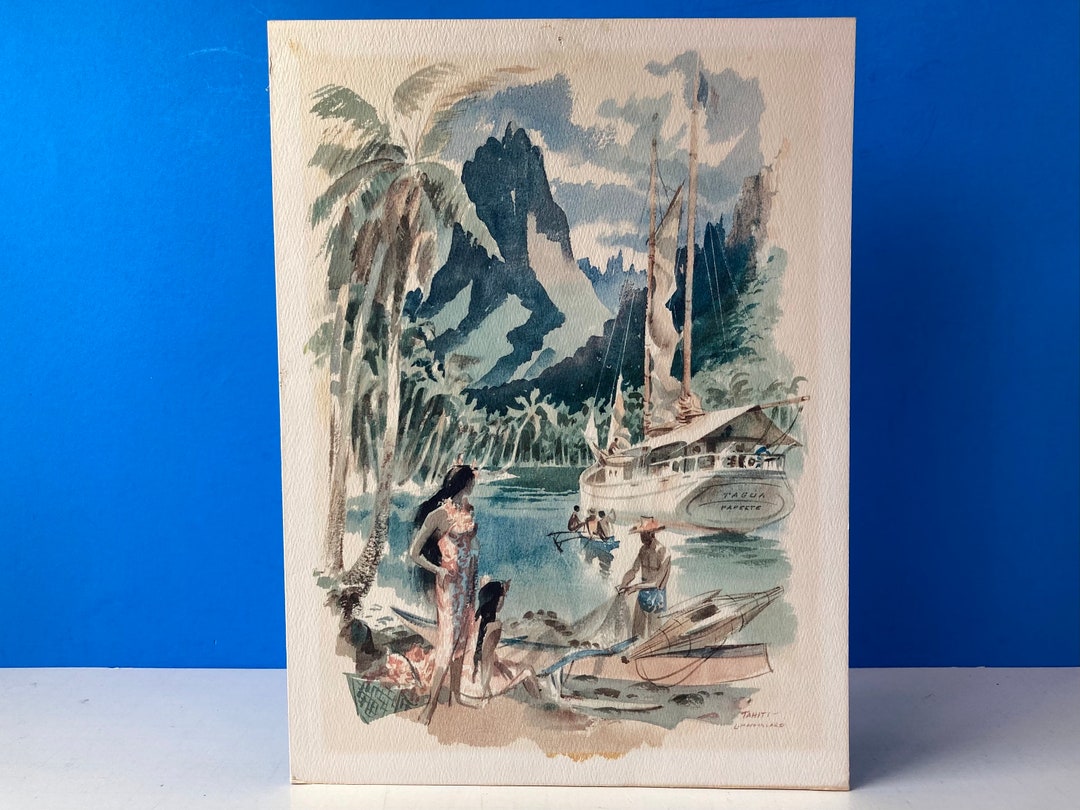 Matson Lines Dinner Menu Tahiti Cover - Etsy