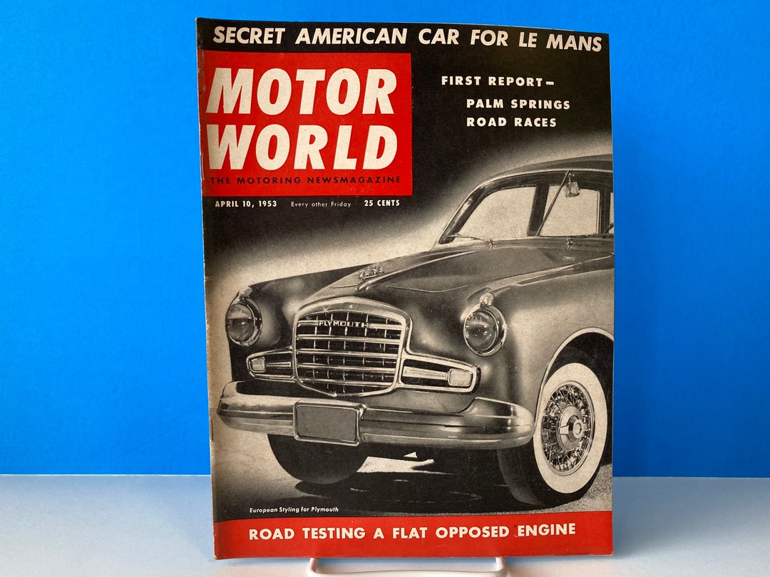 Motor World Magazine April 10th 1953 - Etsy