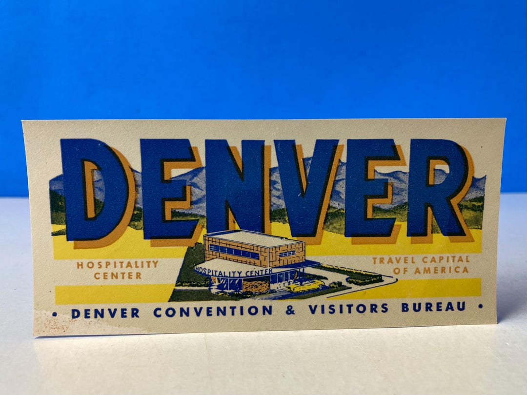 Denver Convention & Visitors Bureau Luggage Label - Etsy