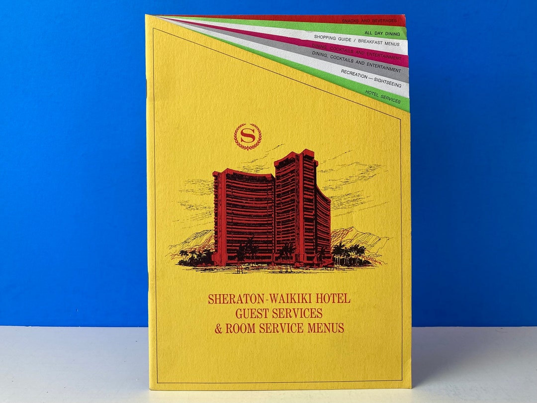 Sheraton Waikiki Guest Services & Room Service Menus - Etsy