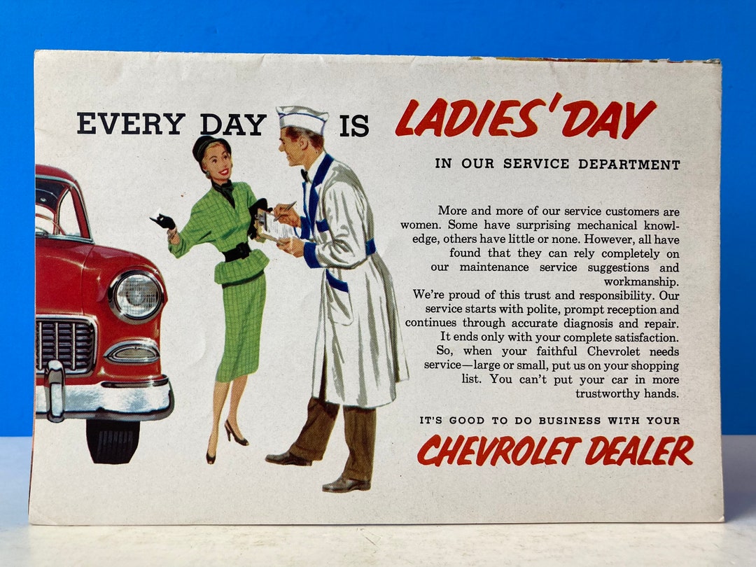 1955 Chevrolet Brochure Mailer Pegboard Chart - Etsy