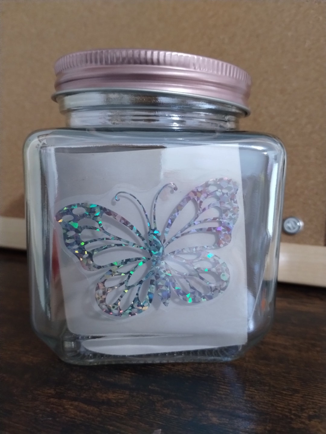 Butterfly Iridescent Jar Home Decor - Etsy