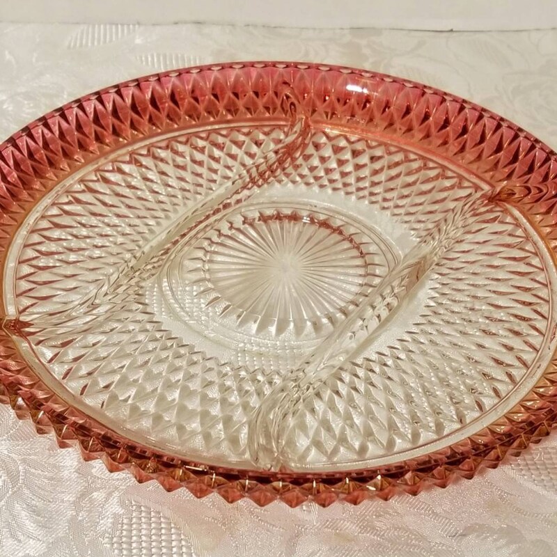 Ruby Glass Platter - Etsy