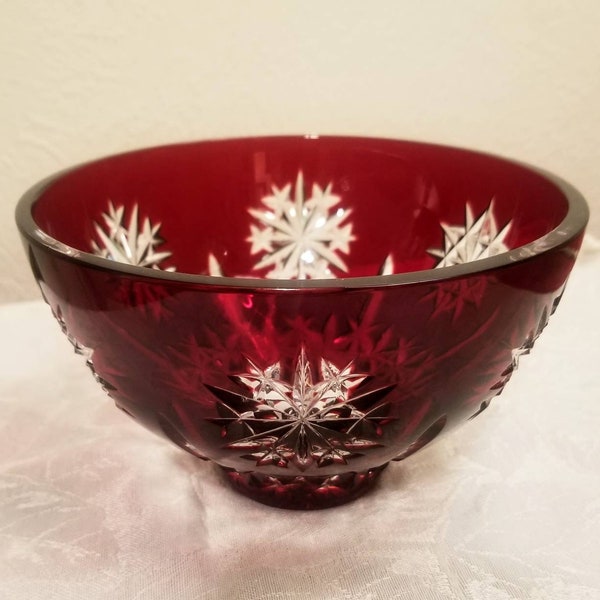 Waterford Ruby Bowl - Etsy