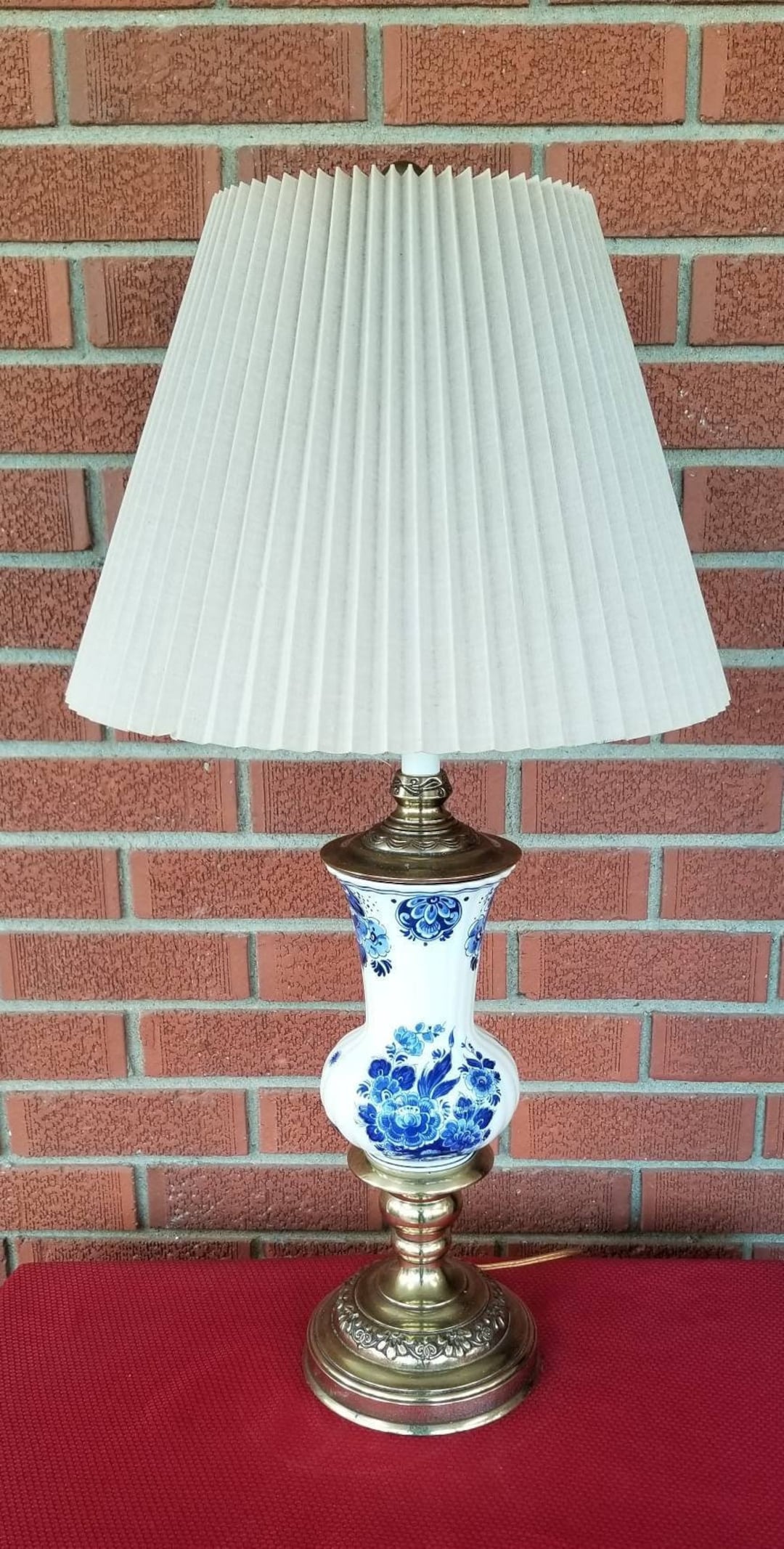 Stiffel Brass and Porcelain Table Lamp Model Number 7565 - Etsy