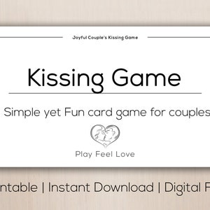 Kissing Game for Couples: Sensual Love Card Game (digital Download) - Etsy
