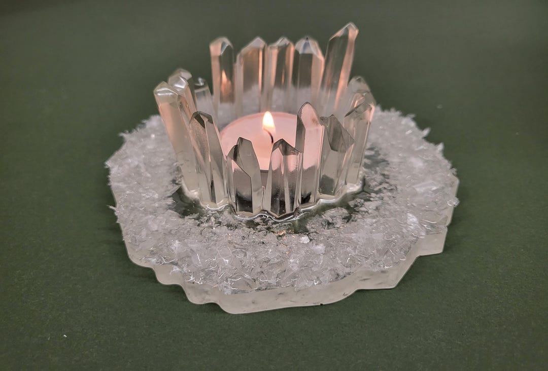 Christmas Ice Crystals Tealight Holder - Etsy