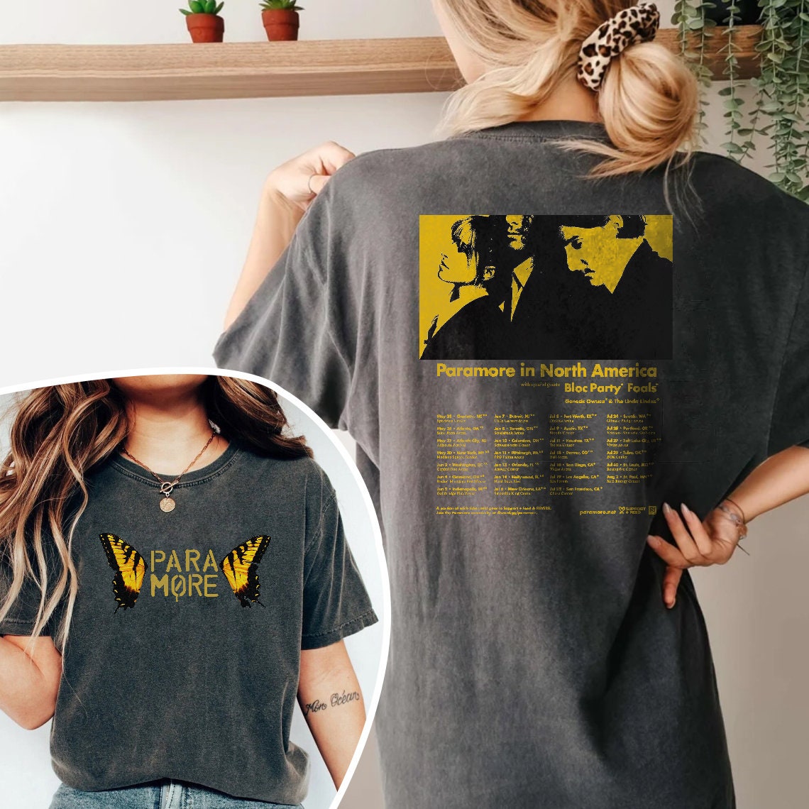 Comfort Colors Paramore Tattoo Shirt, Paramore 2023, Paramore American ...