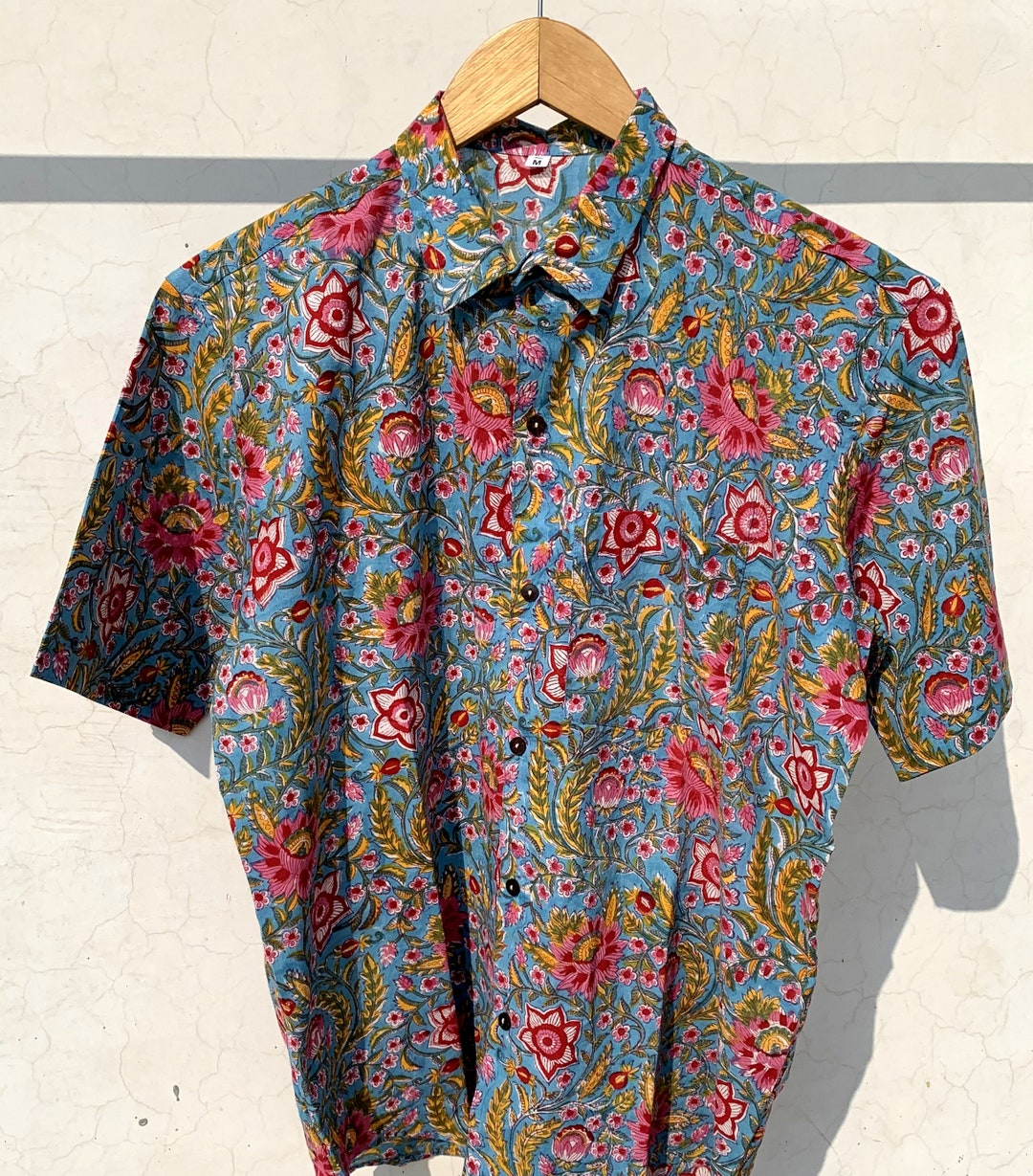 Cotton Mens / Women Shirt , Indian Hand Block Printed Shirt , Cottan ...