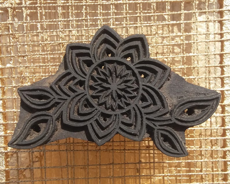 Batik Stamp Vintage Hand Block Texture Textile Stamp | Etsy