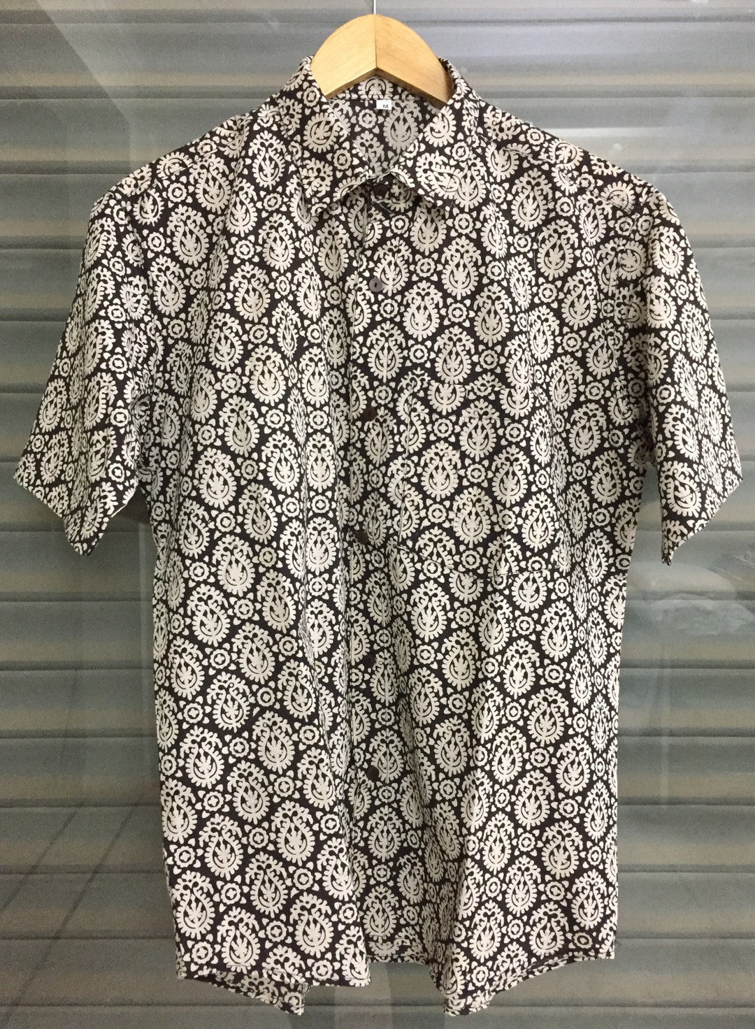 Hand Block Print Mens Cotton Shirt Indian Hand Block Printed - Etsy