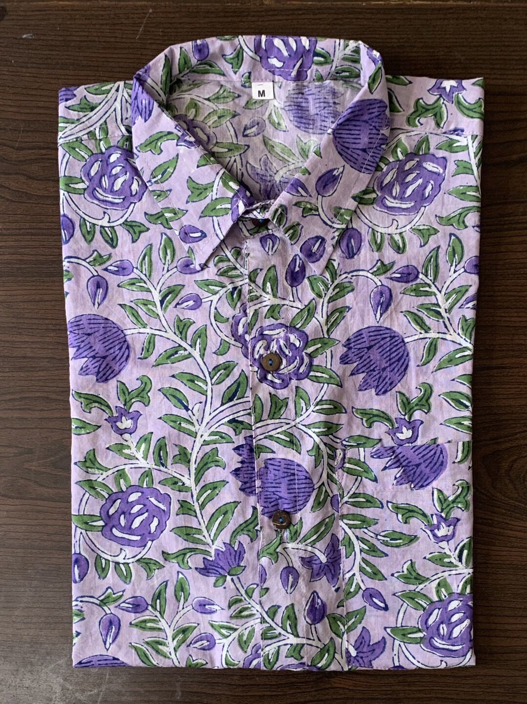 Block Print Cotton Shirts , Mens Summer Shirt , Hand Block Printed ...