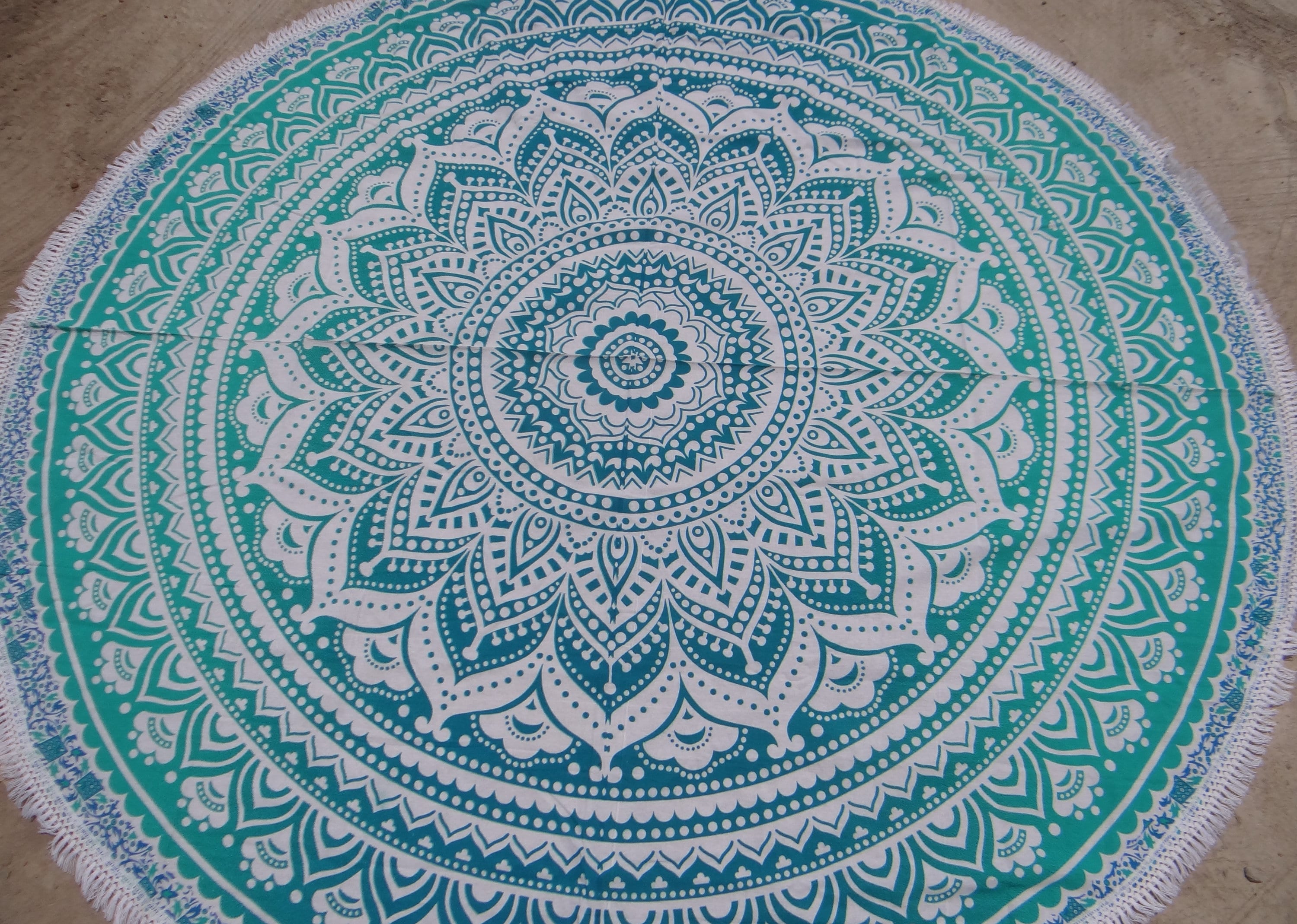 Round Beach Towel - Etsy