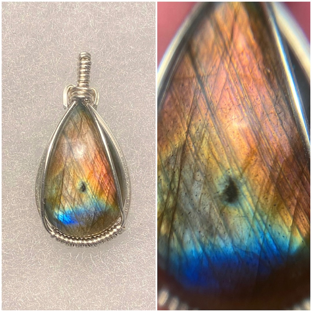 Wire Wrapped Labradorite Pendant, Labradorite Wire Wrapped Pendant ...