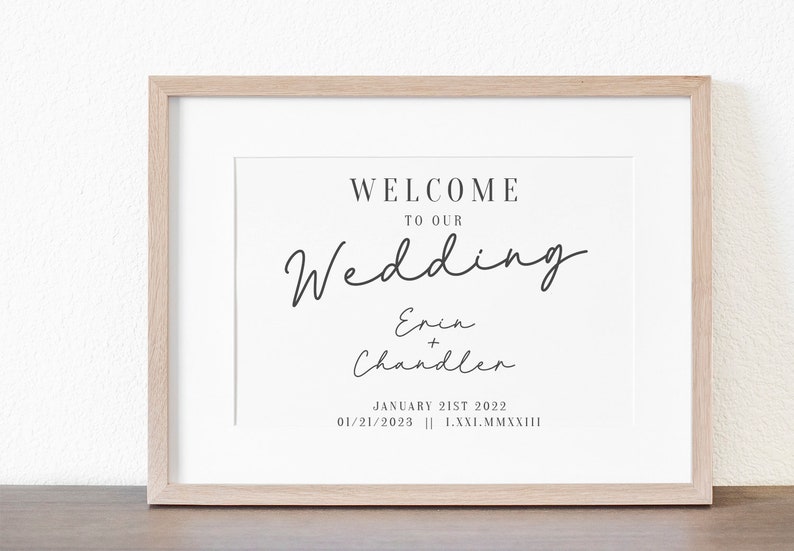 Welcome to Our Wedding Custom Printable Frameable Digital - Etsy