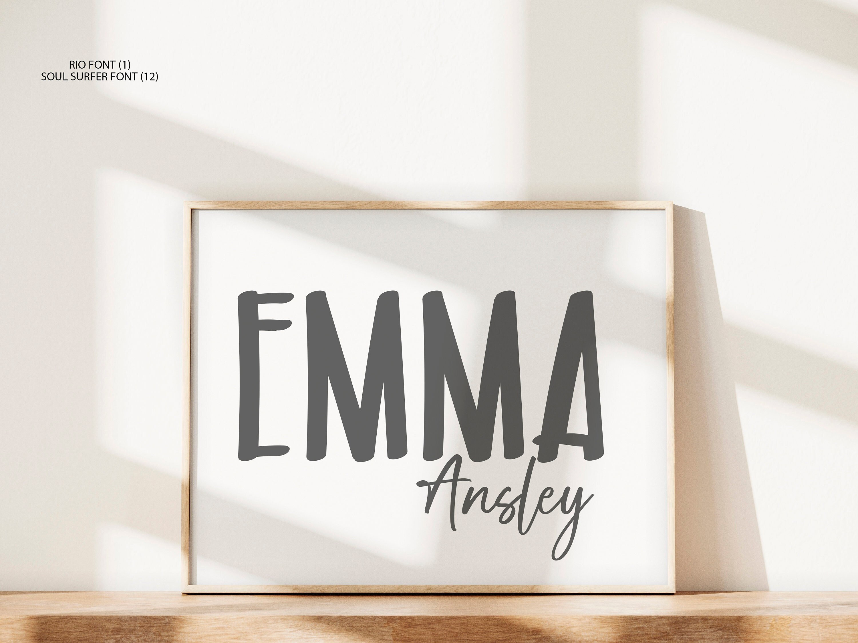 Custom Printable Name Sign, Personalized Nursery Name Sign Printable ...