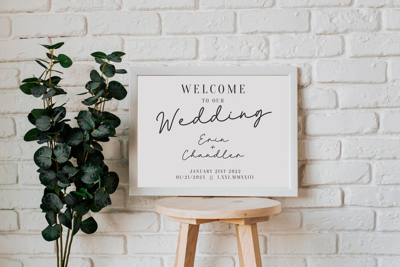 Welcome to Our Wedding Custom Printable Frameable Digital - Etsy