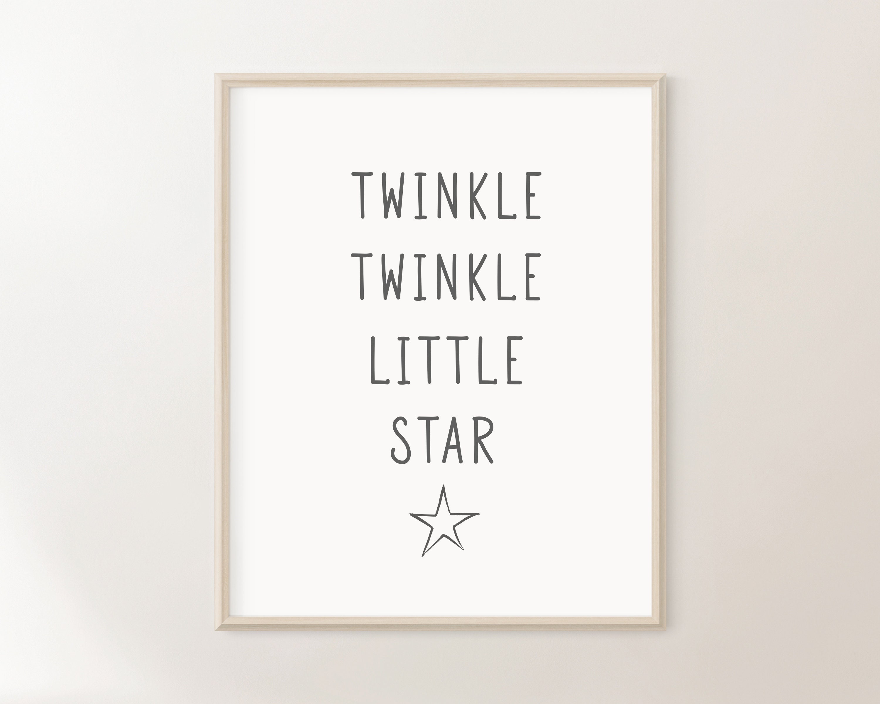 Twinkle Twinkle Little Star Printable Wall Art, Nursery Printable Art ...