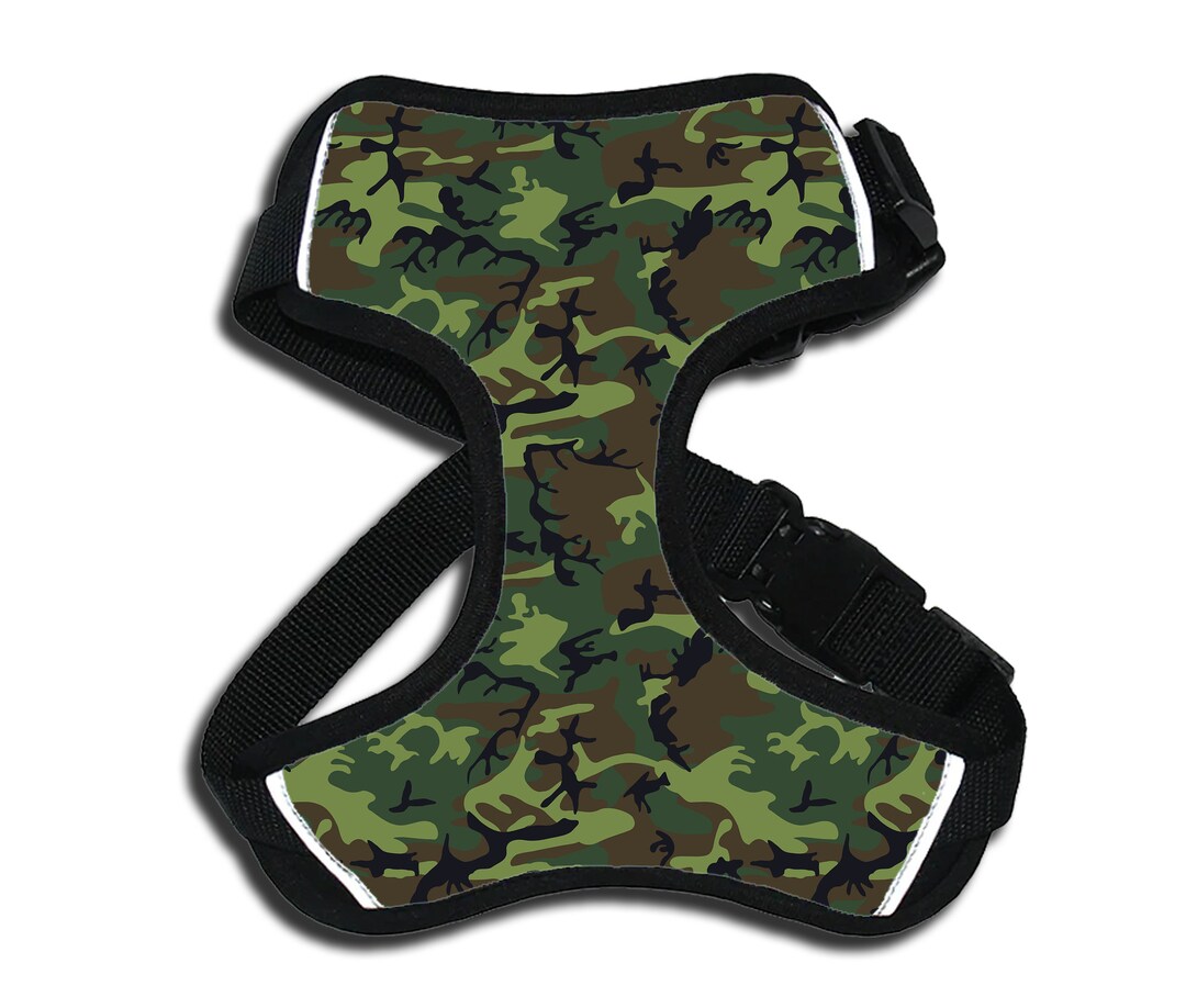 Camo Dog Harness, Camouflage Dog Harness, Green Camo Dog Harness, Army ...