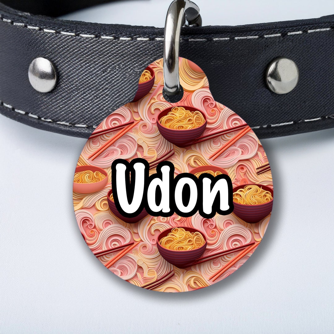 Noodle Pet Tag, Custom Dog Tag, Custom Print Tag, Fall, Noodle Dog Tag ...
