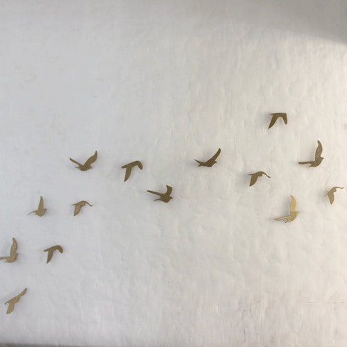 Bird Wall Art Brass 14 Pieces Black Metal Copper Steel - Etsy