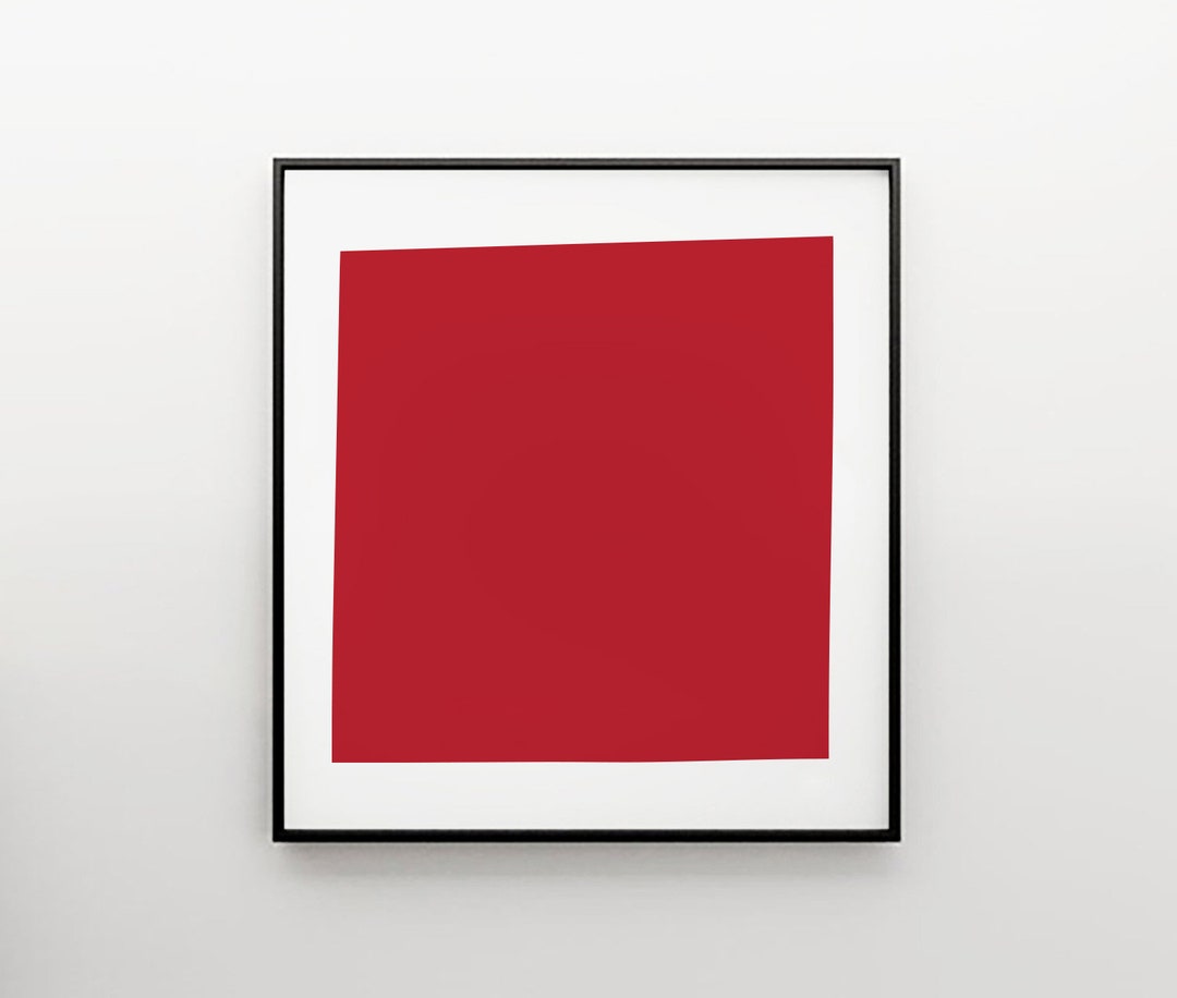 Malevich Red Square Print Minimal Style Black and White Geometric ...