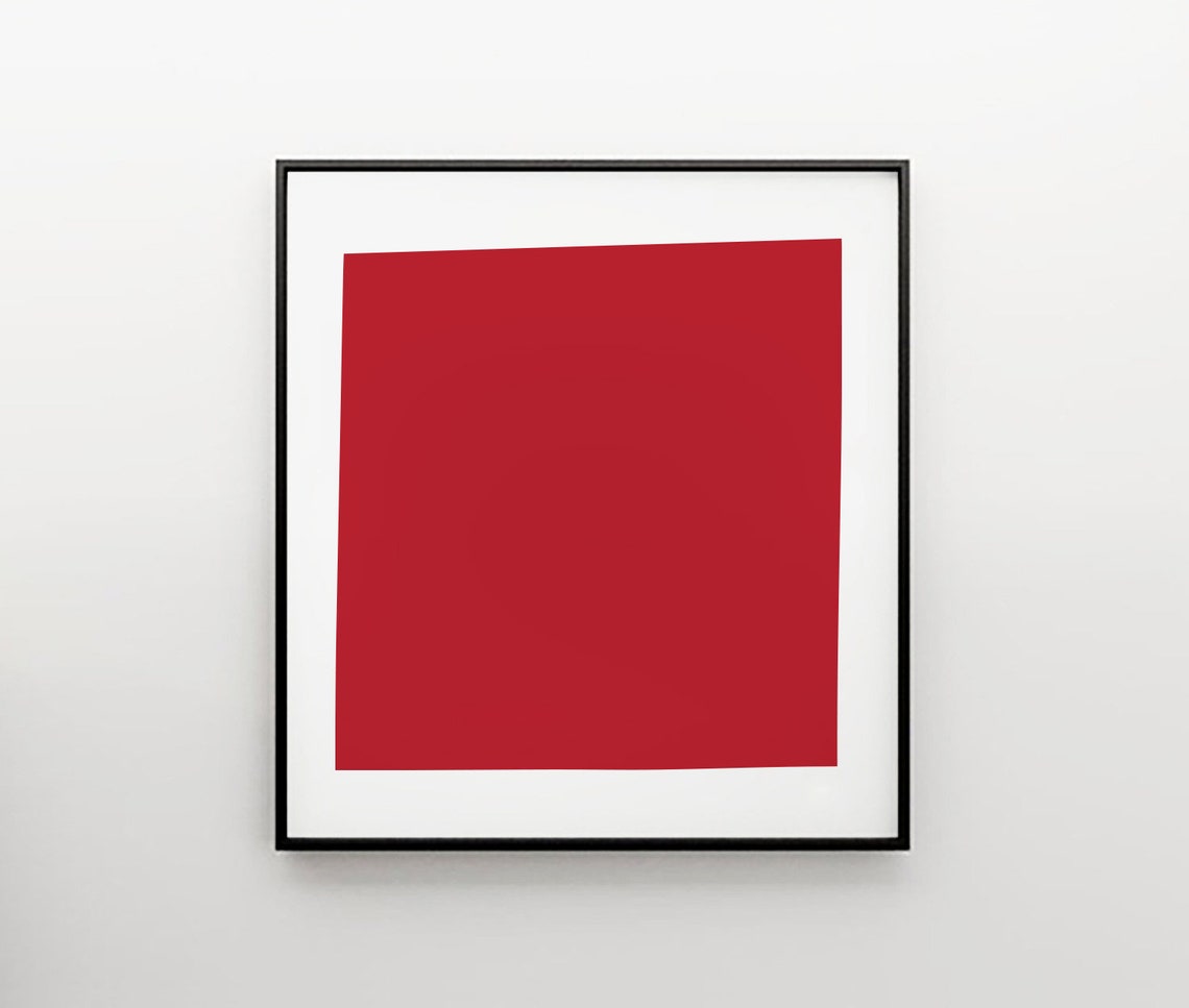 Malevich Red Square Print Minimal Style Black and White Geometric ...