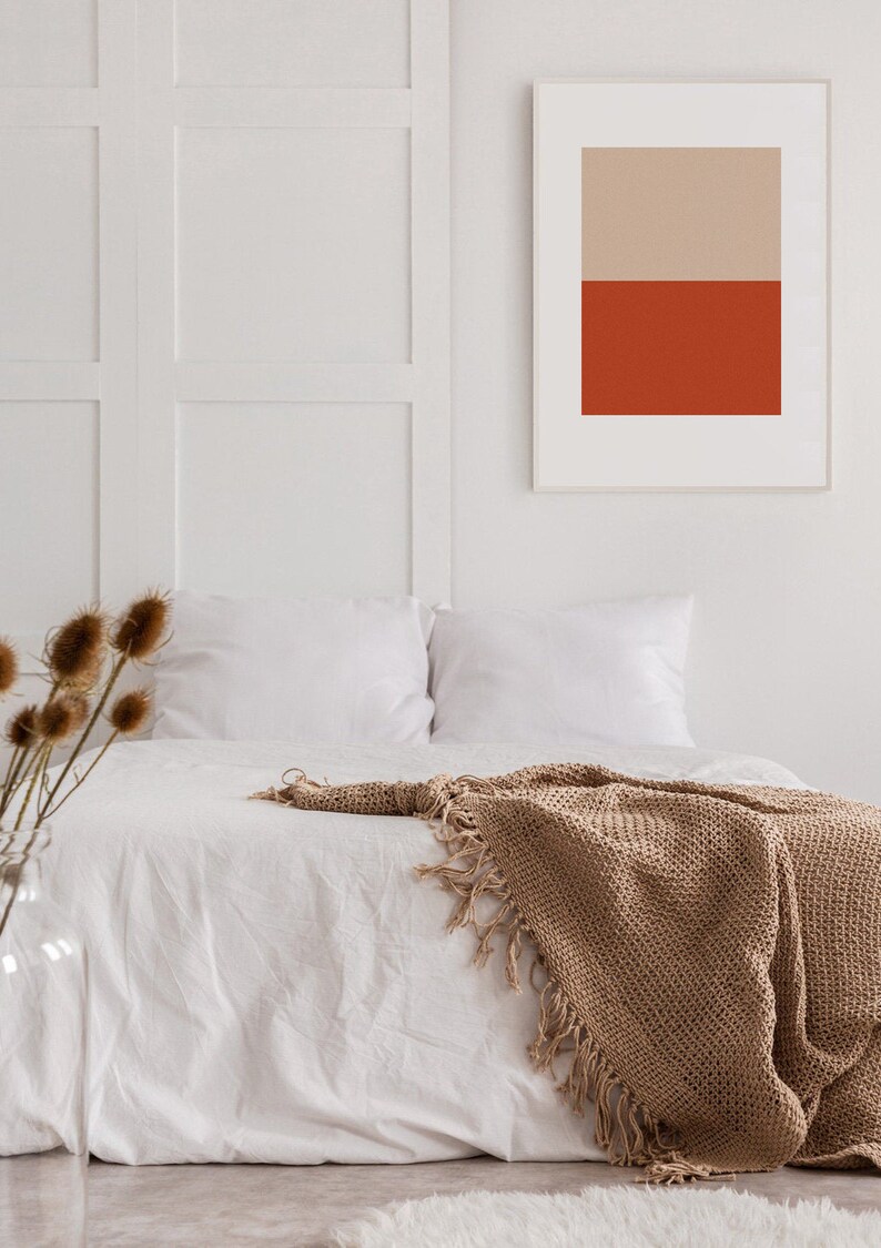 Color Blocking Abstract Wall Art Modern Art Print Art & - Etsy