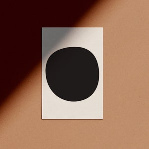 Abstract Black Sun Geometric Art Print in Minimalist Style - Etsy