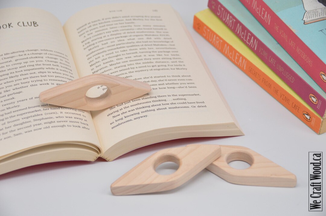 Handcrafted Wooden Thumb Book Page Holder, Book Lover Gift - Etsy