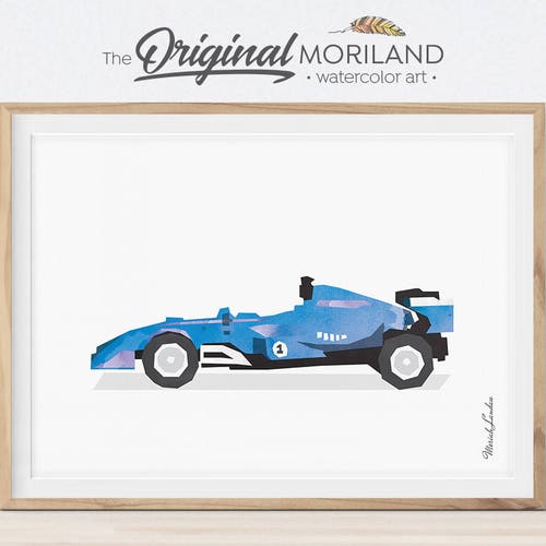 Racing Car Printable Race Car Print Transportation Wall Art - Etsy