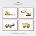 Excavator Print, Digger Art, Construction Print, Toddler Room Decor ...