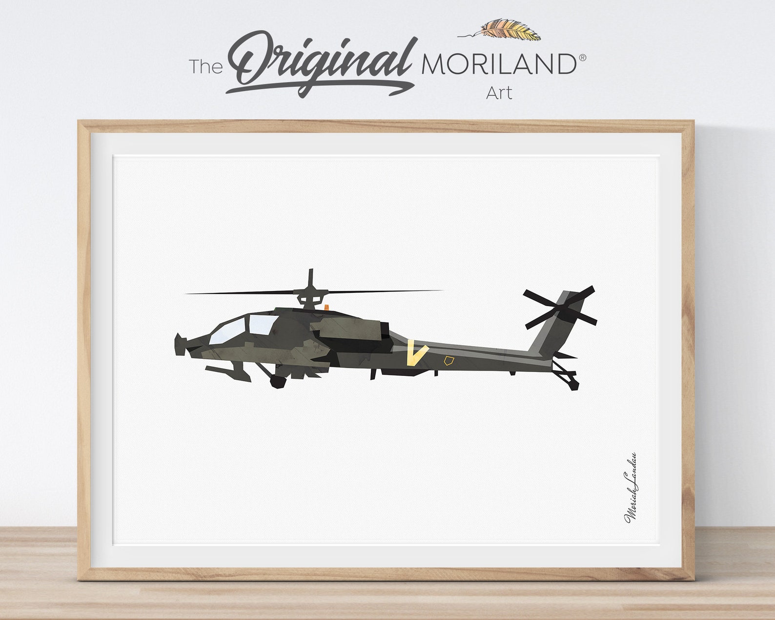Army Helicopter Print Attack Helicopter Printable Helicopter - Etsy