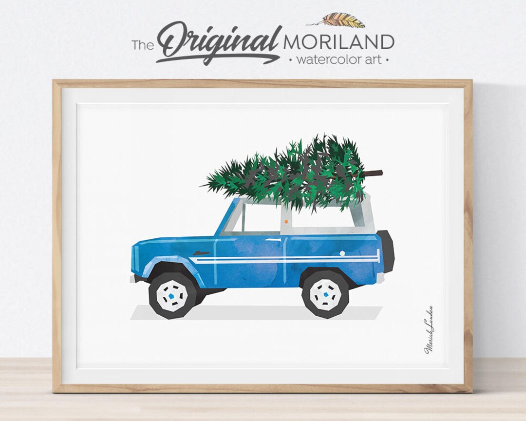 Christmas SUV Print, Christmas Tree Wall Art, Christmas Printable ...