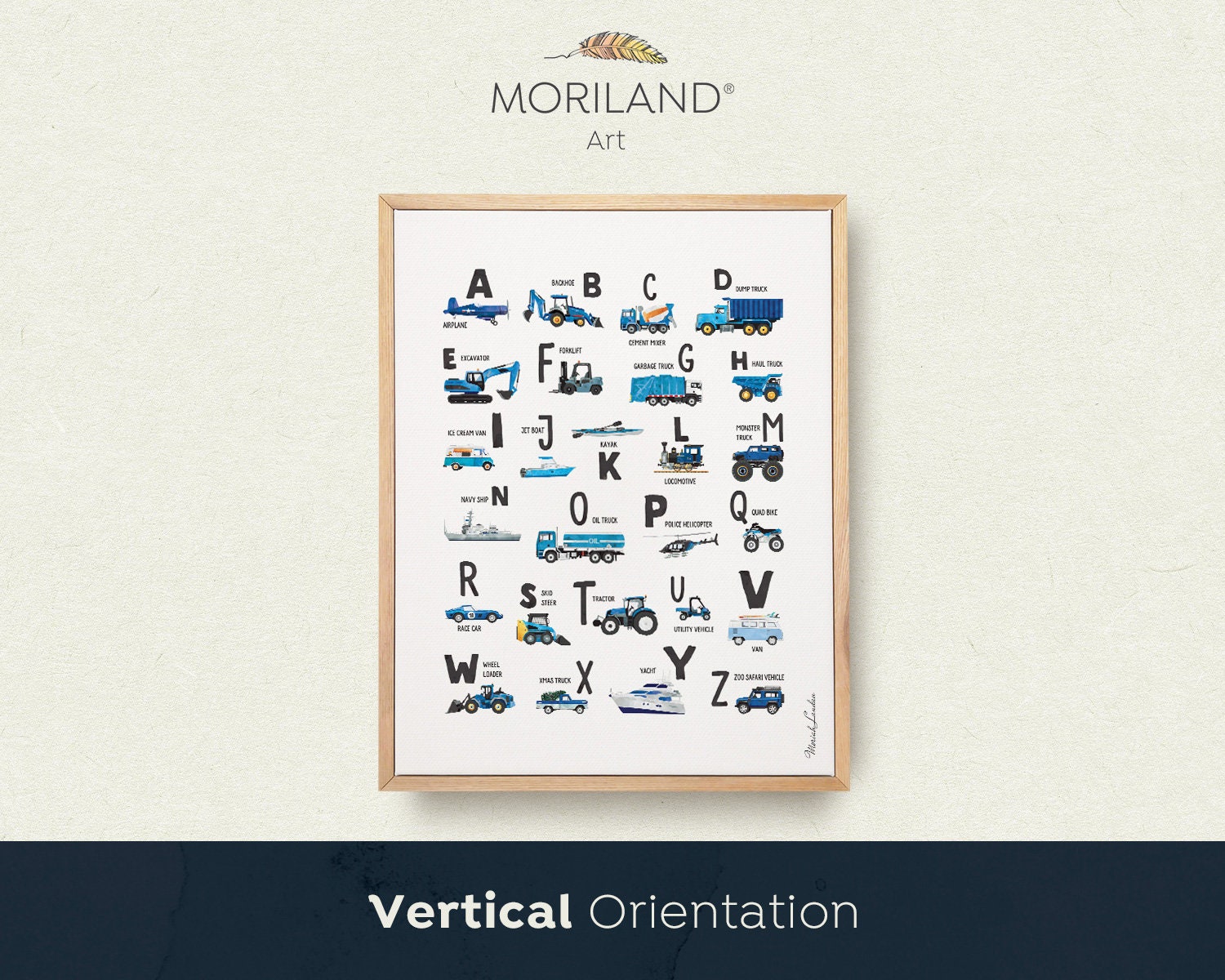 Alphabet Print Printable Transportation Alphabet Poster ABC - Etsy