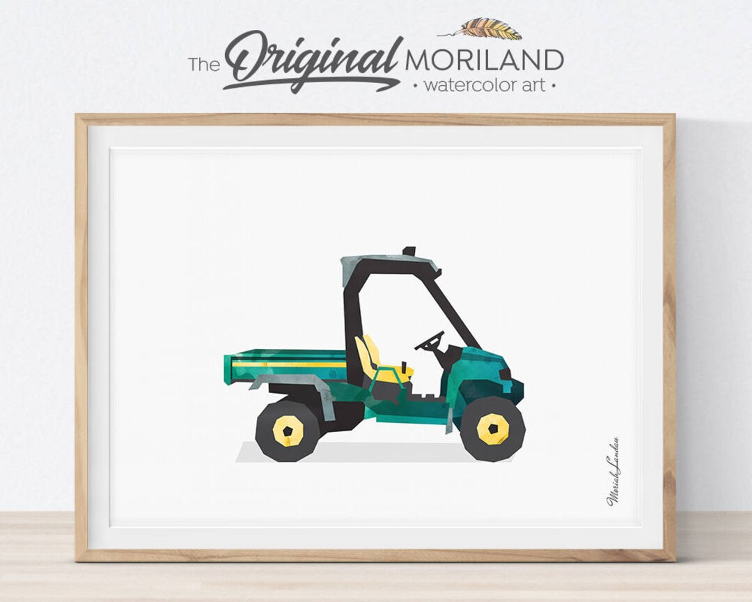 Utility Vehicle Farm Print, Truck Art, Farm Theme Birthday, Toddler ...