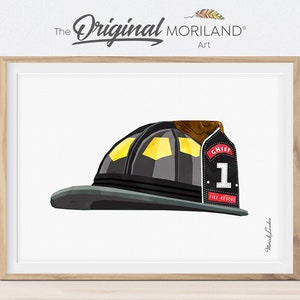 Firefighter Helmet Print, Fireman Print, Fire Truck Printable, Fire ...