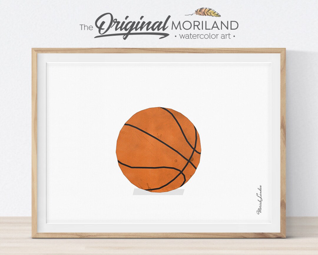 Basketball Print, Basketball Wall Art, Watercolor Basketball Printable ...